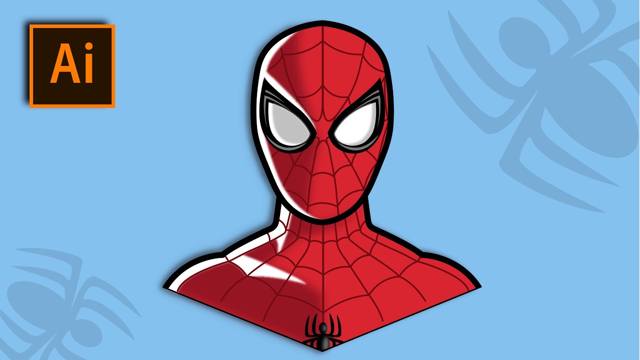 How To Create Spider-Man | Spider-Man Vector Art | Adobe Illustrator CC ...