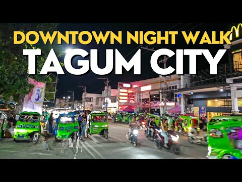 Exploring Downtown Tagum City Night Walk Tour 4K - YouTube