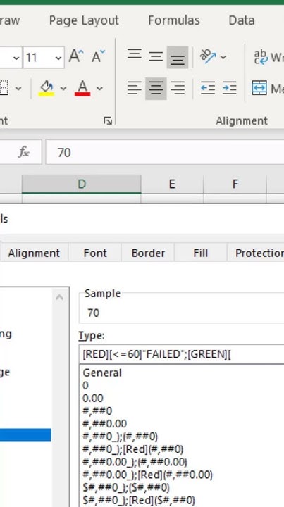Custom Formatted Grade In Excel Exceltutorial Exceltutorialforbeginners Youtube
