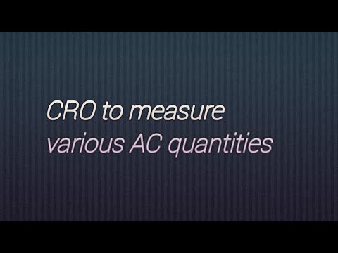CRO to measure various AC quantities _practical_ACC - YouTube