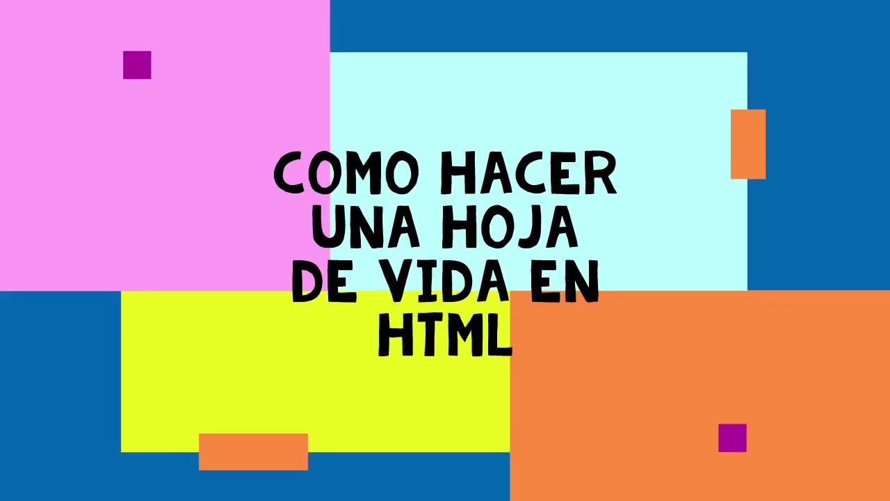 Tutorial como hacer hoja de vida en html - YouTube