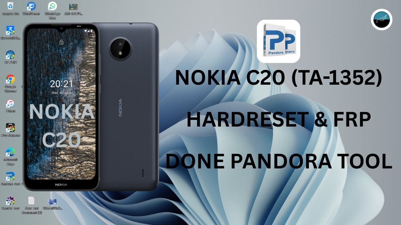 NOKIA C20 (TA-1352) HARDRESET & FRP DONE | WITH PANDORA TOOL INSTNAT ...
