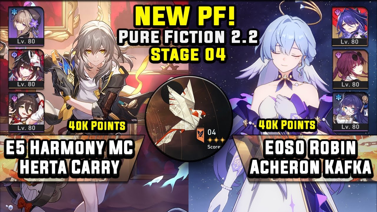 NEW Pure Fiction 4 E6 Herta Harmony MC 40K & E0S1 Acheron Robin 40K (3 ...
