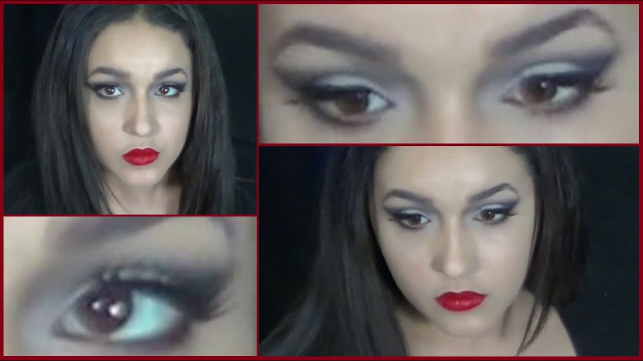 Morticia Addams Makeup Tutorial (NoBlandMakeup) - YouTube
