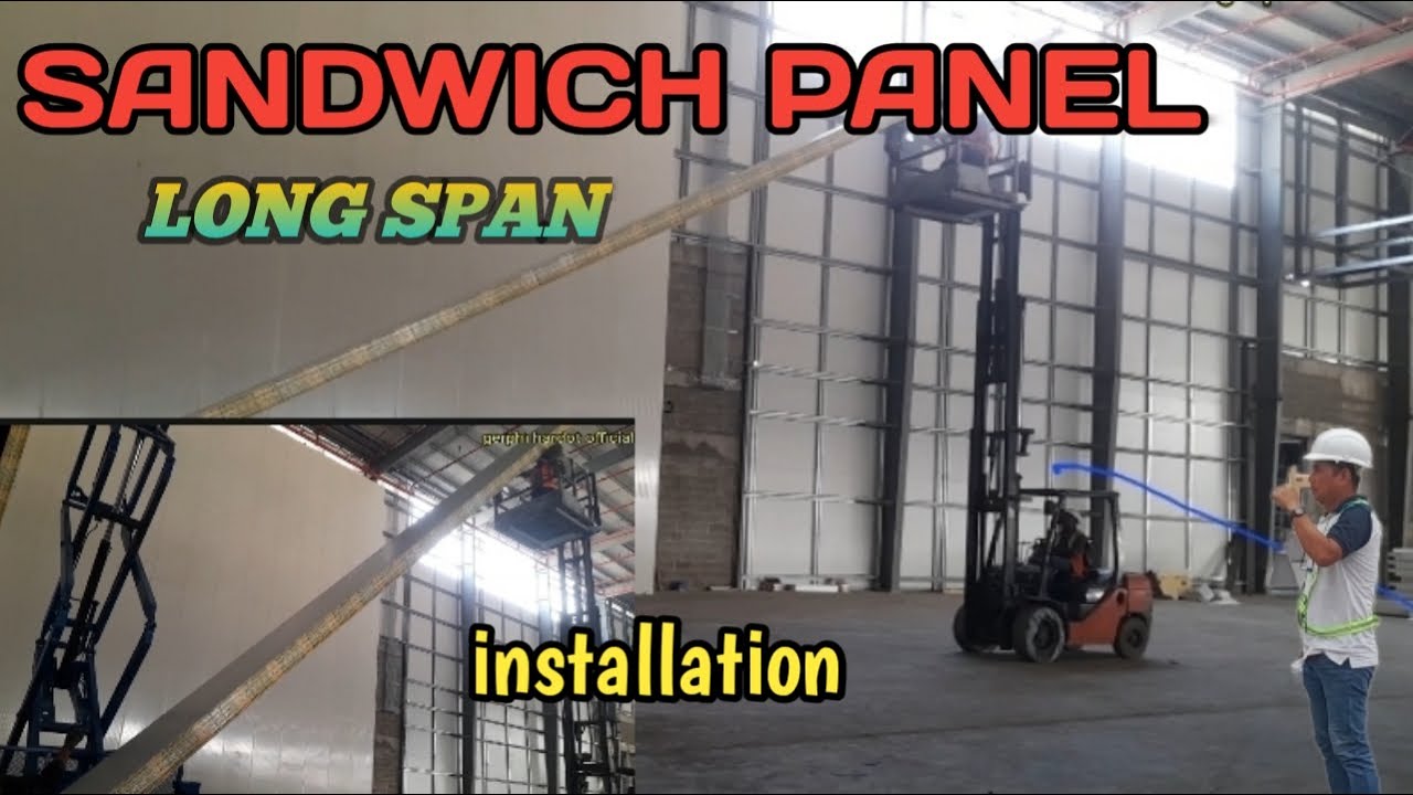 sandwich panel installation in storage room - YouTube
