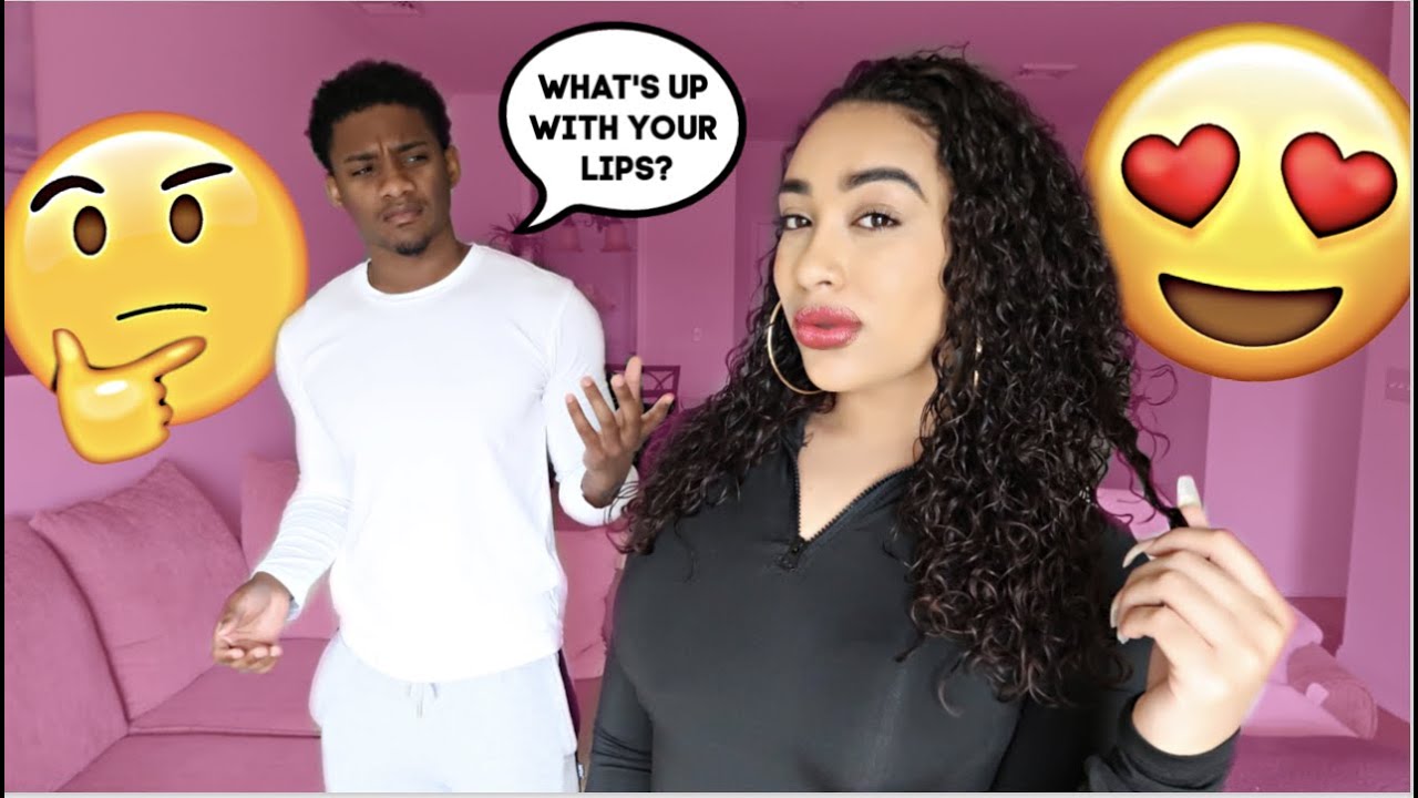 MY BOYFRIEND REACTS TO MY NEW LIPS! - YouTube