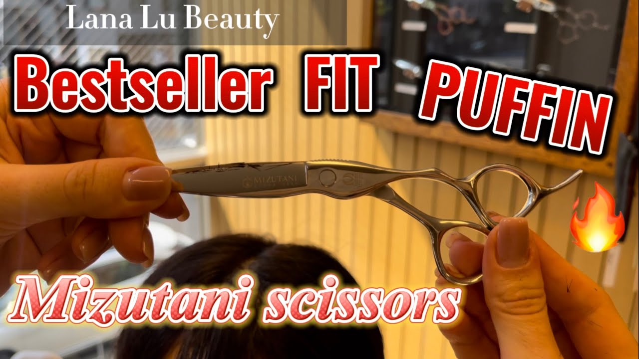 Bestseller FIT PUFFIN by Mizutani Japanese hair scissors - YouTube