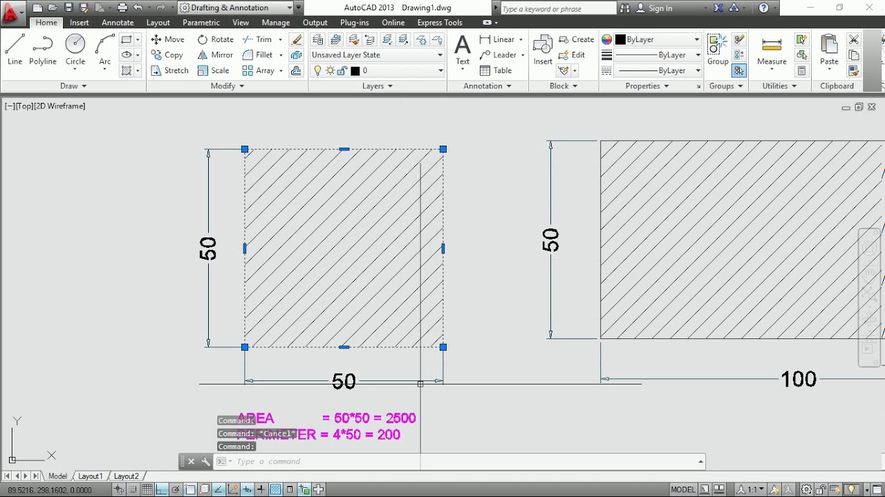 HOW TO CALCULATE AREA MASS VOLUME PERIMETER CENTROID IN AUTOCAD ...