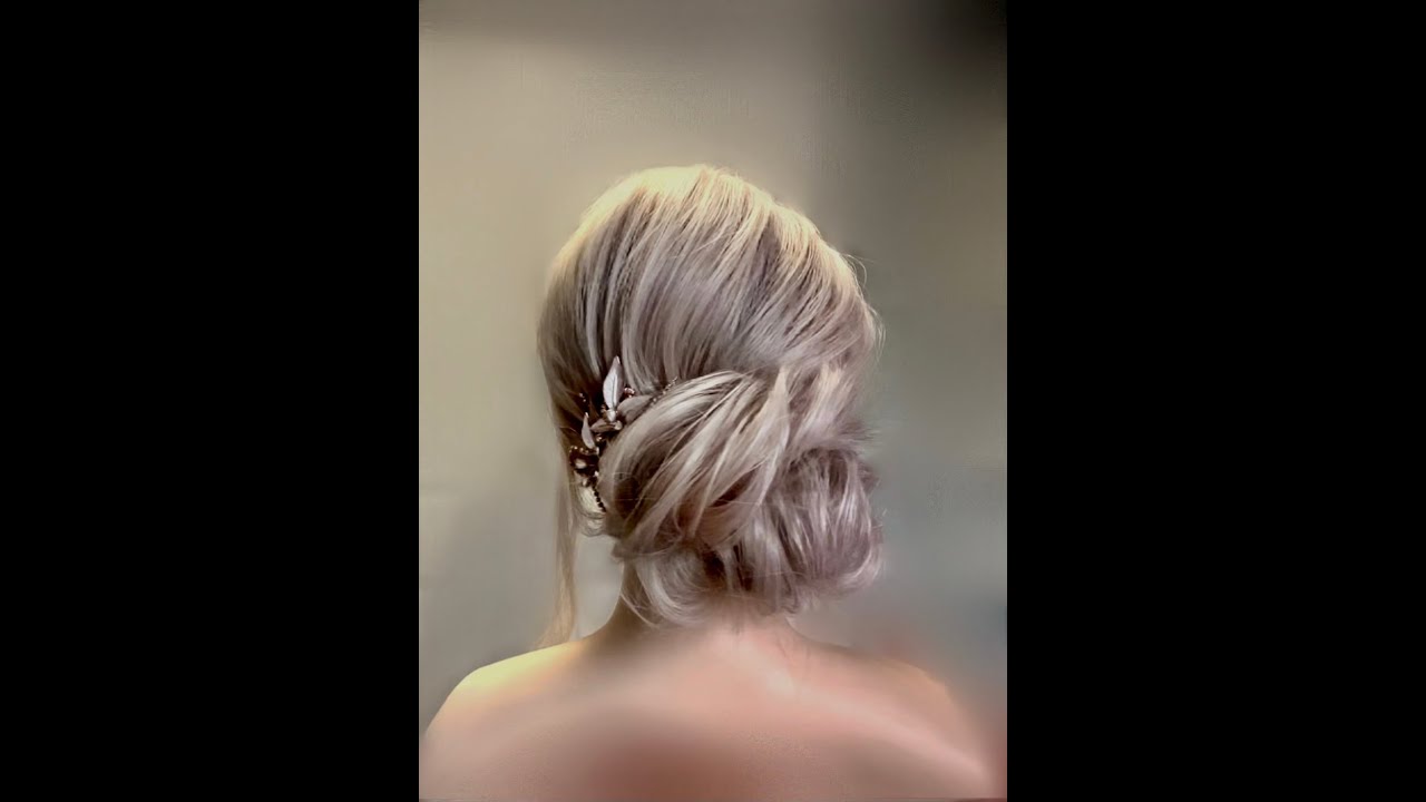 Quciky and Easy Textured Messy Low Side Bun Updo Tutorial - YouTube