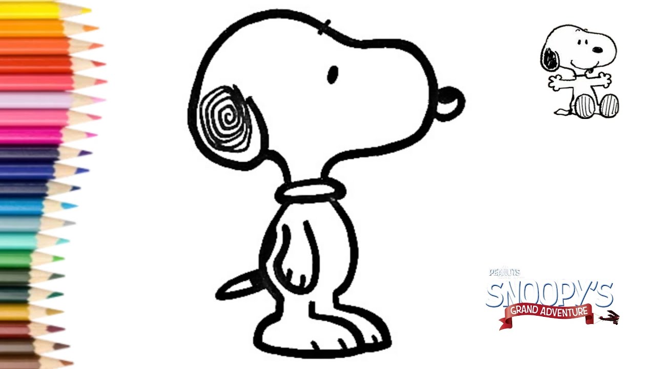 How to draw Snoopy | Easy Drawings | Kids Drawing - YouTube