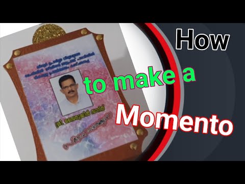 How to Make a Momento | DIY Craft Simple and easy way | മൊമെന്റോ ...