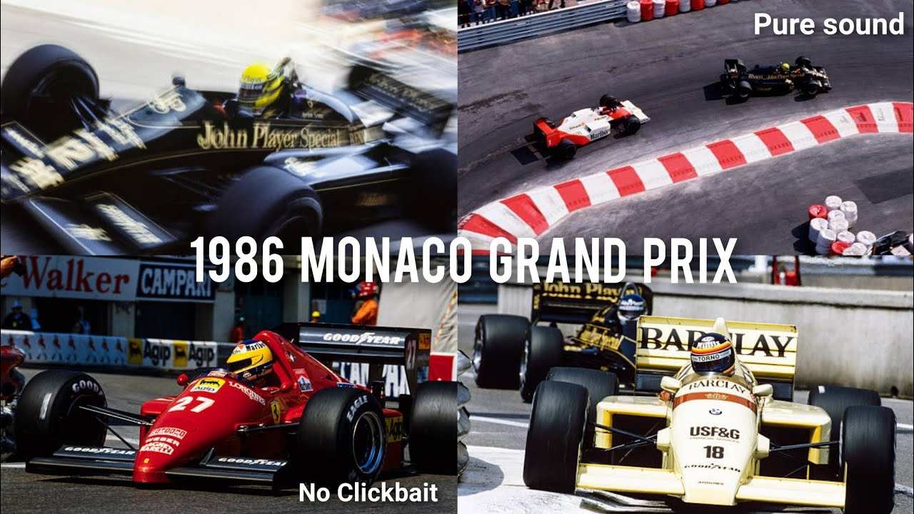 1986 Monaco Grand Prix Pure Sound - YouTube