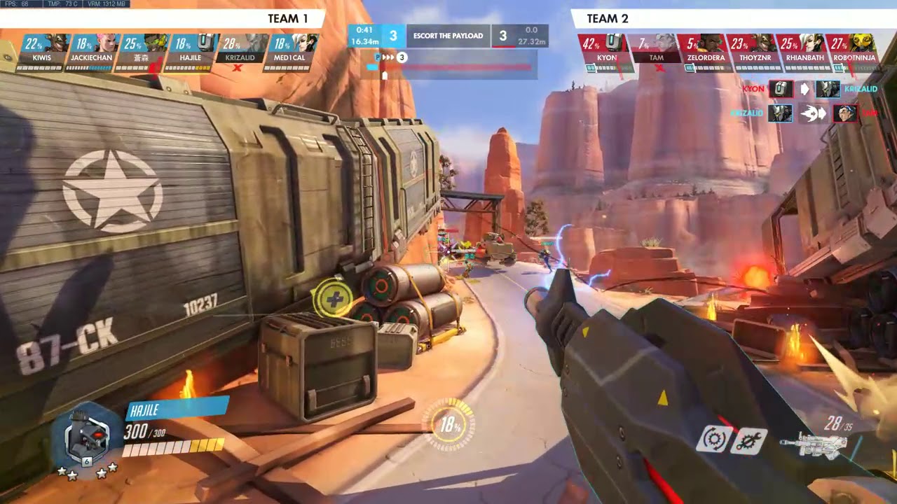 Overwatch Bastion vs Double Shield (Orisa Sigma) - YouTube