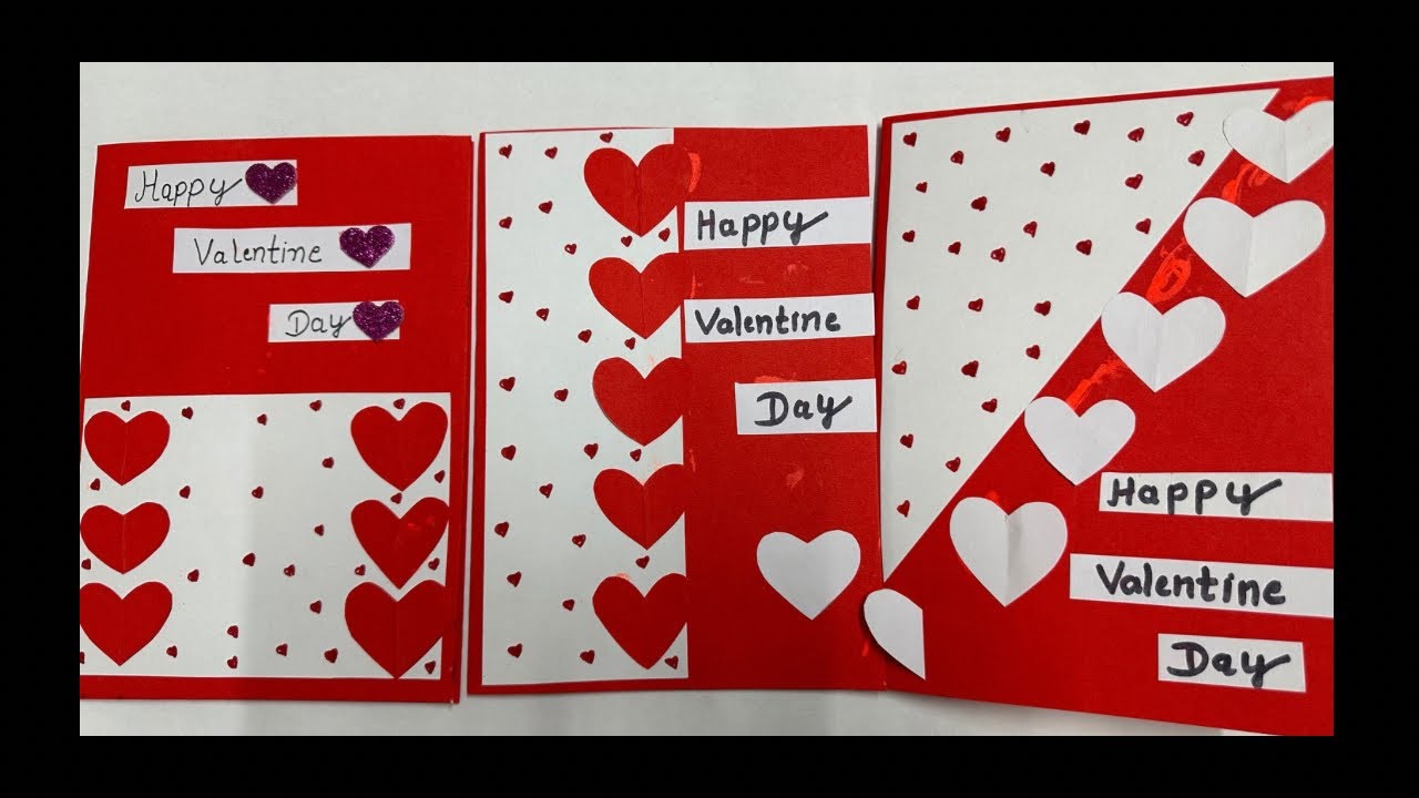 White and red colour combination cards idea #beautiful #greetingcard ...