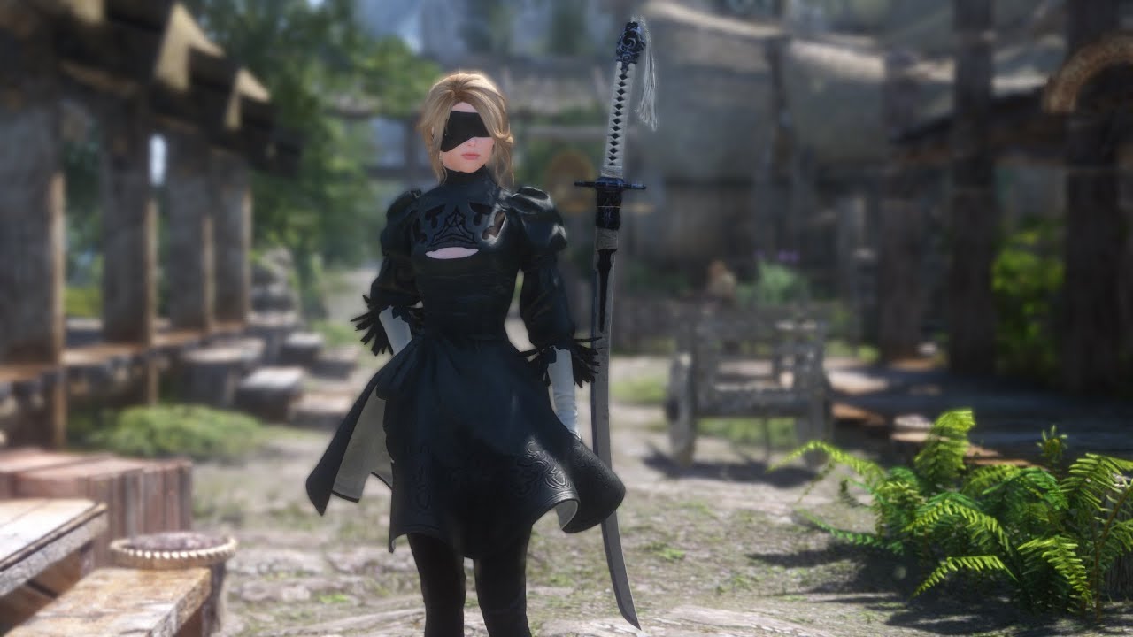 Skyrim - Walking with 2B - YouTube