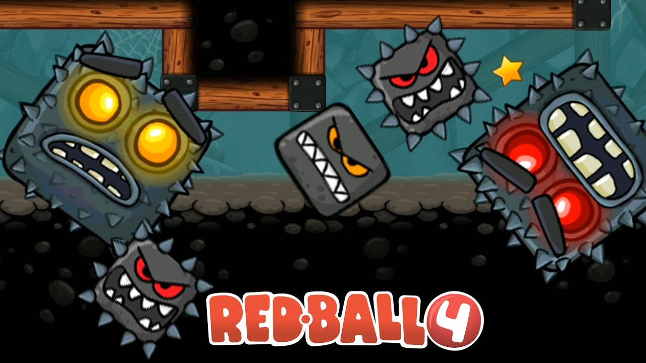 Red Ball 4 - Roll Box Vs Boss 5 Into The Caves | Red Ball 4 Gameplay ...