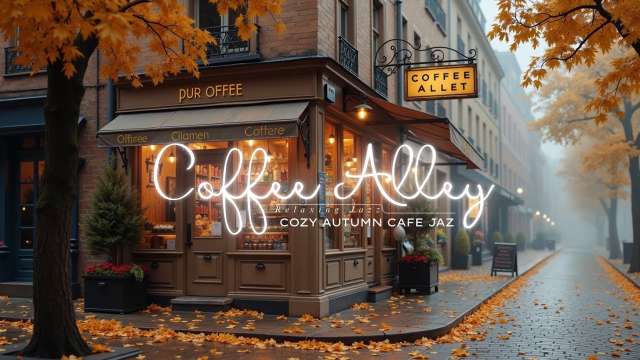Cozy Autumn Cafe Jazz ~ Smooth Piano & Guitar for Focus & Chill Vibes 🍂 ...