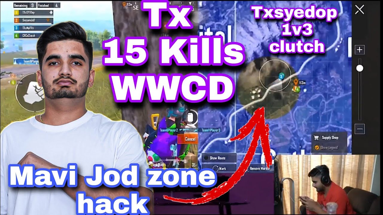 Tx 15 Kills Chicken dinner |MAVI jod Zone Hack| Txsyedop 1v3 GoG #battlegroundsmobileindia #tx ...