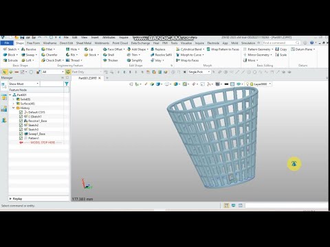 ZW3D , Grill basket (used revolve and sweep) - YouTube
