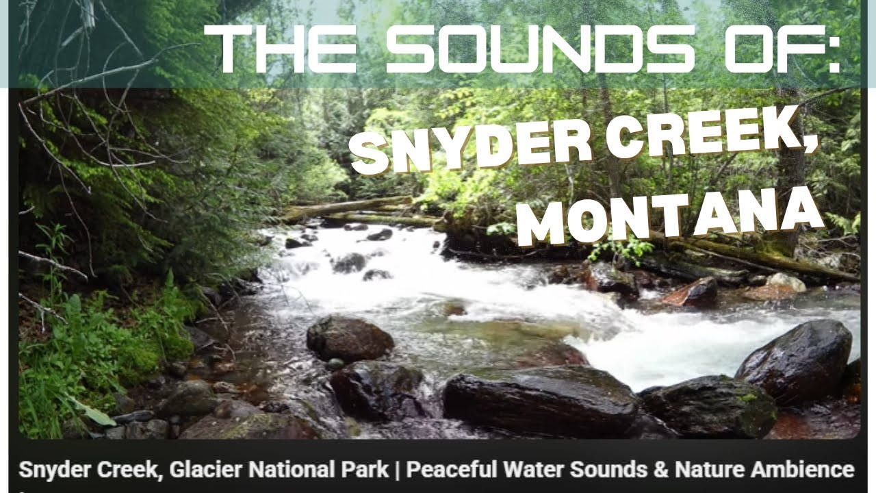 Snyder Creek, Glacier National Park | Peaceful Water Sounds & Nature ...