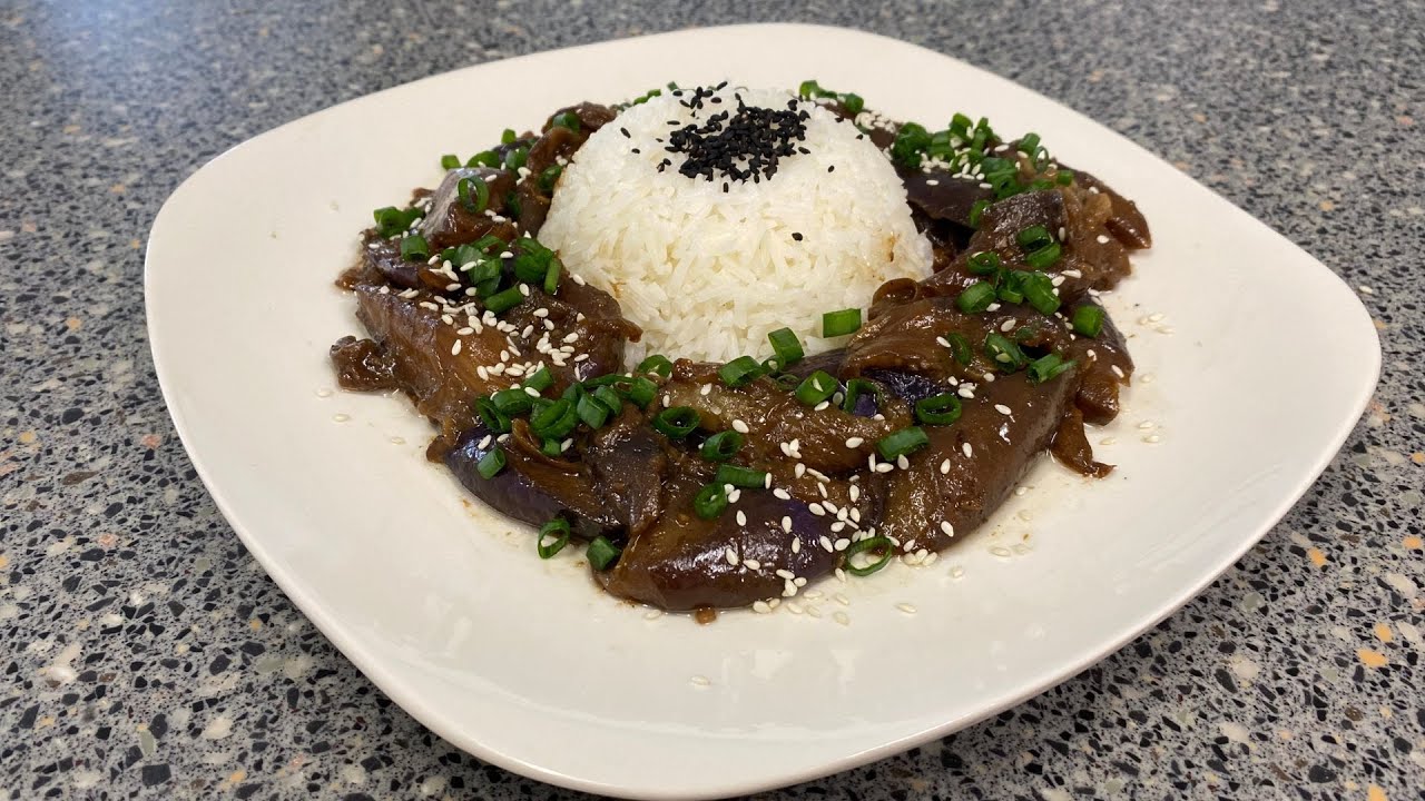 Filipino Eggplant Dish ~ Adobong Talong Simple Version - YouTube