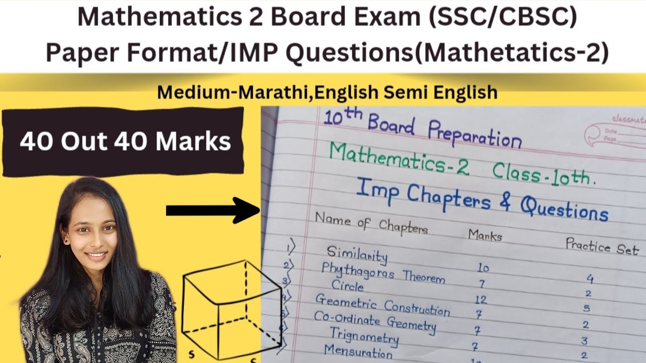 10th Maths Board Exam-2024 | Paper Format + IMP Questions | 2024 बोर्ड ...
