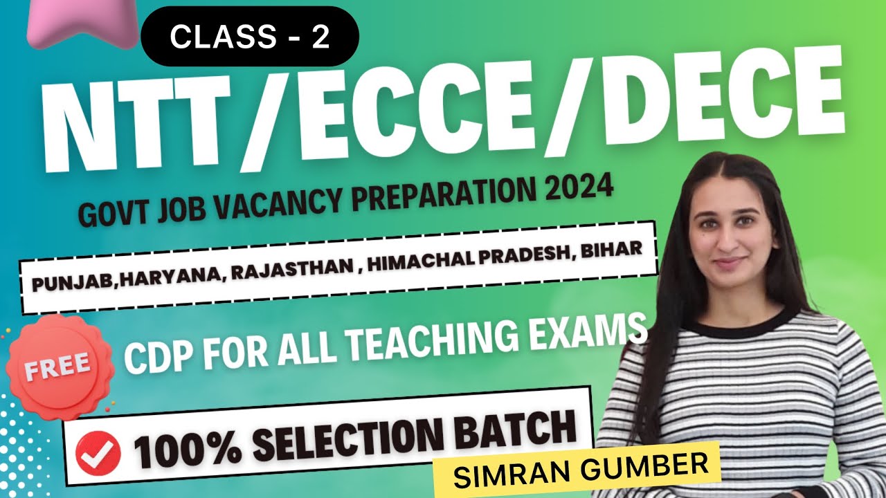 Class 2 Free CDP Govt job by Simran Ma'am Level Up Learning - YouTube