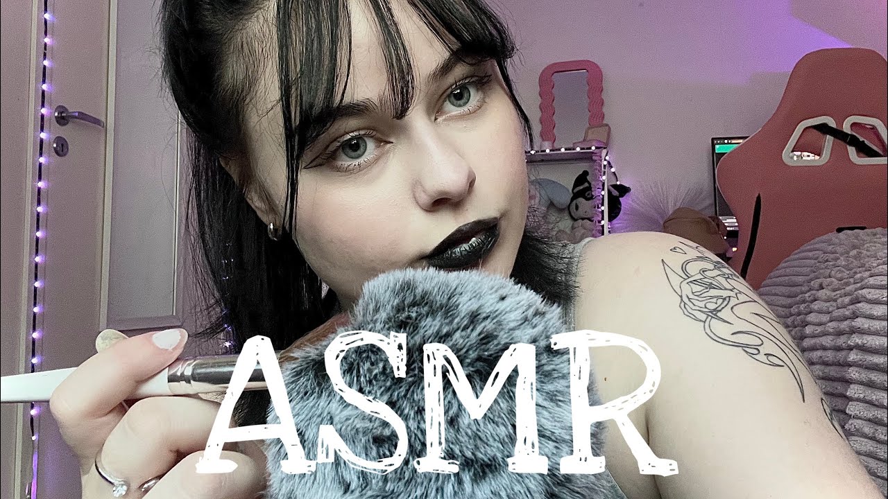 ASMR Mic brushing and more (cat came to say hi) - YouTube