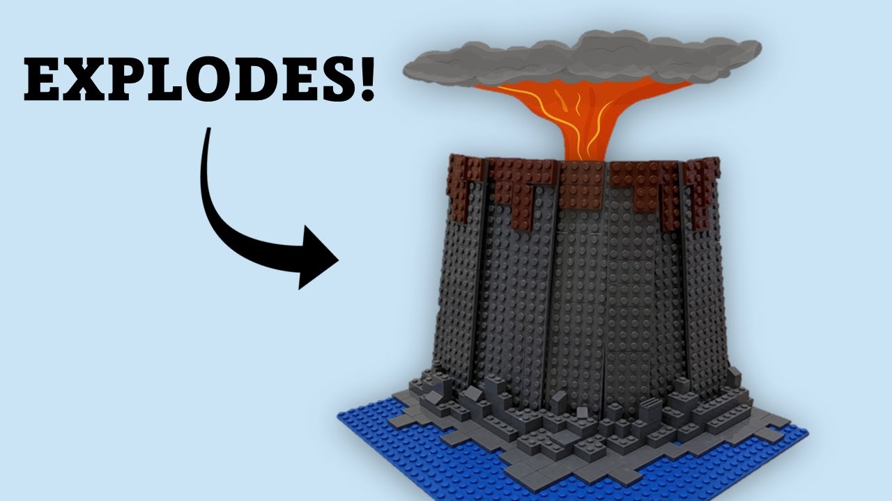 I built a working Lego Volcano! - YouTube