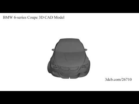 BMW 6-series Coupe CAD 3D Model - YouTube