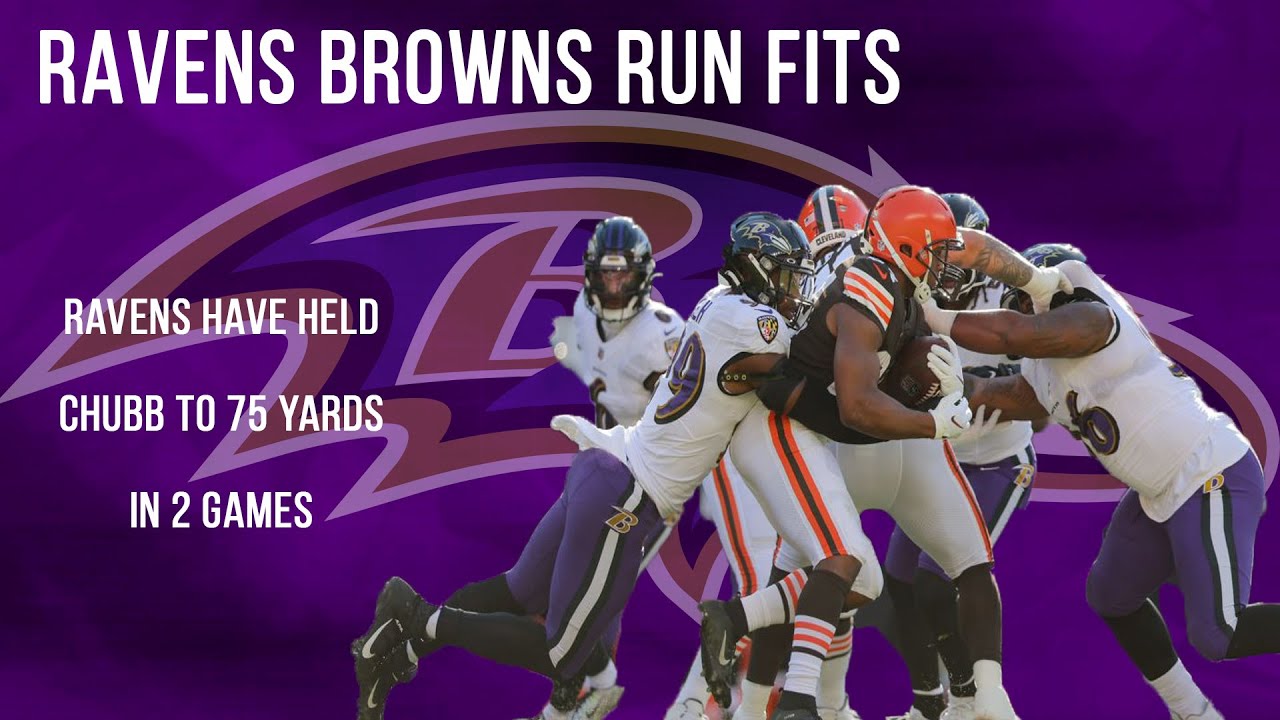 Run Fits|| Ravens hold Chubb to 75 yds in 2 games || Baltimore Ravens ...