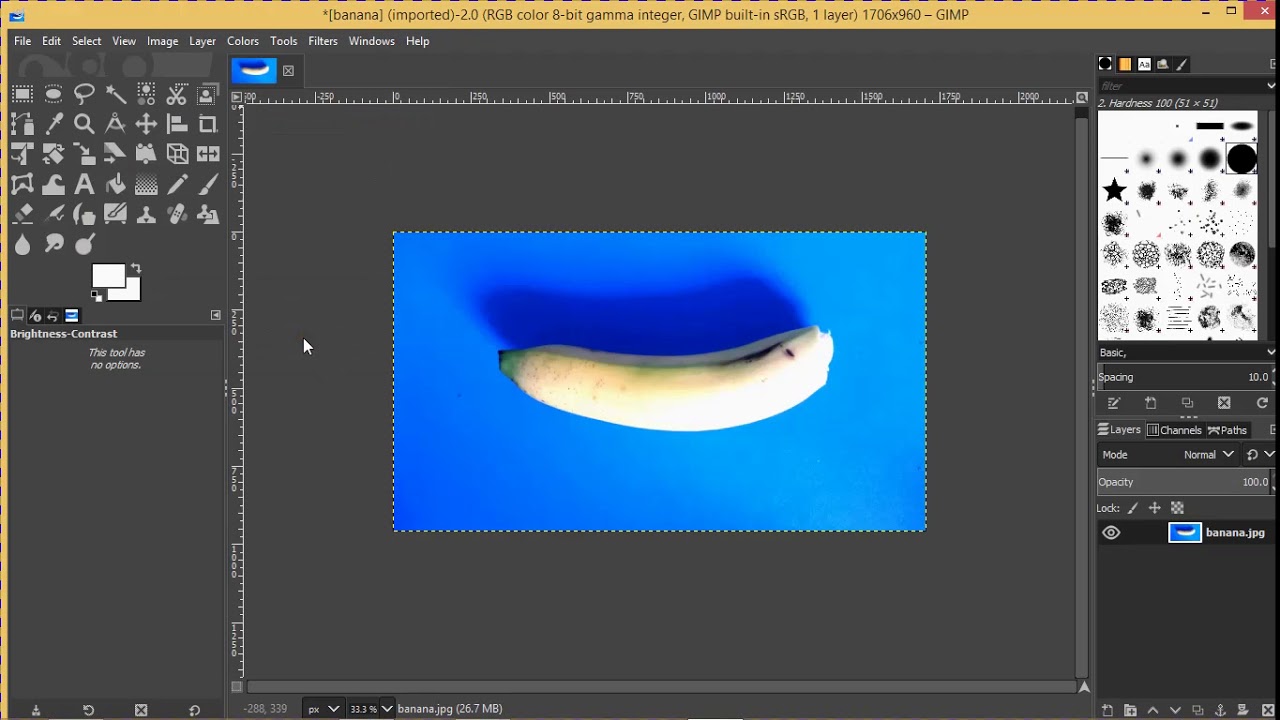 Gimp การปรับแสงและความคมชัดภาพ [Gimp brightness contrast] - YouTube