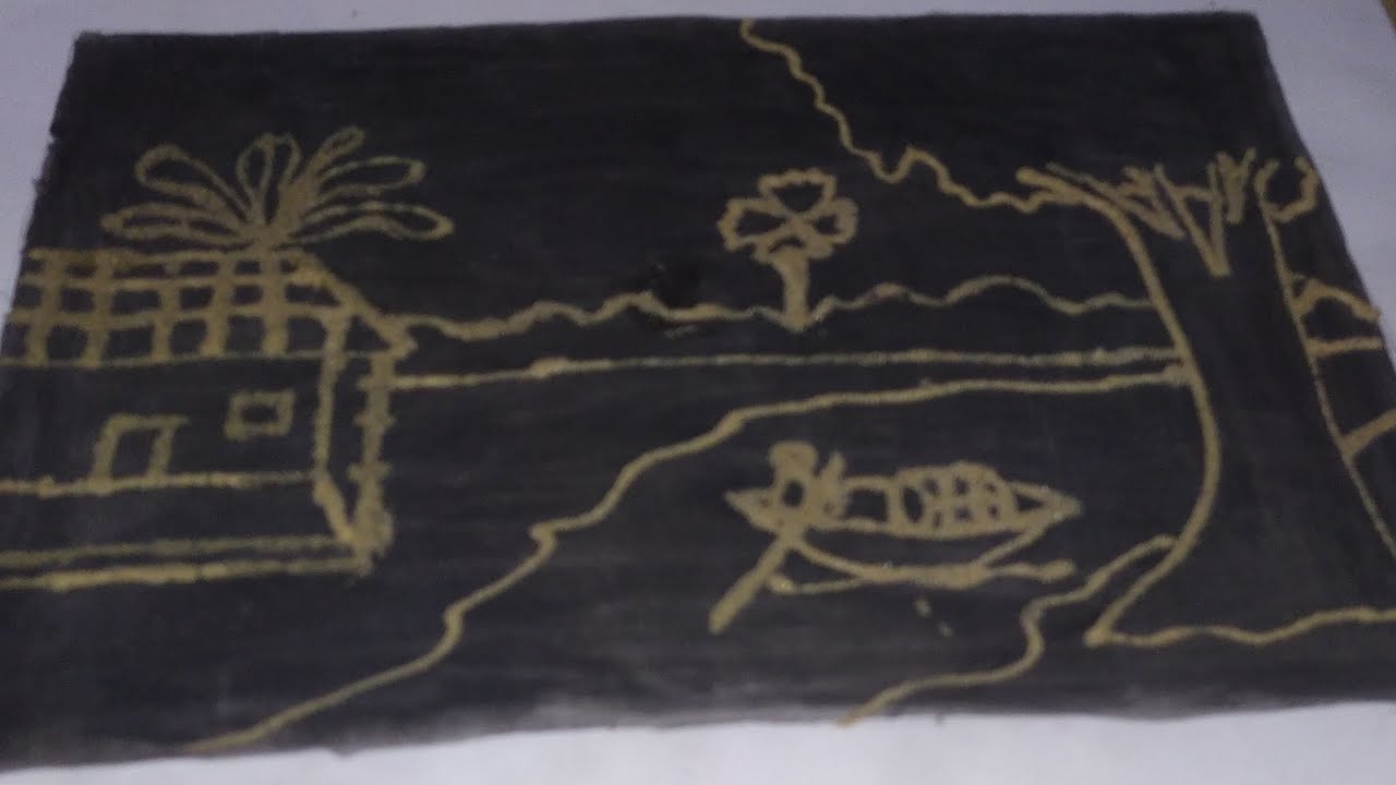 How to draw Simple Sand Art On Paper#drawing #Creative video - YouTube