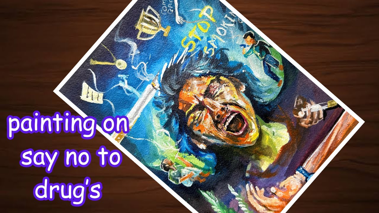 Poster making on say no to drugs// Anti drug poster making// say no to ...