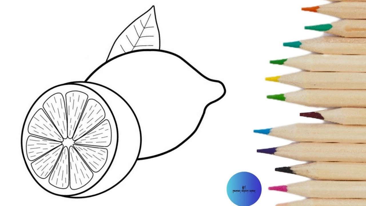 Easy children's drawing of lemon🍋🍋 - YouTube