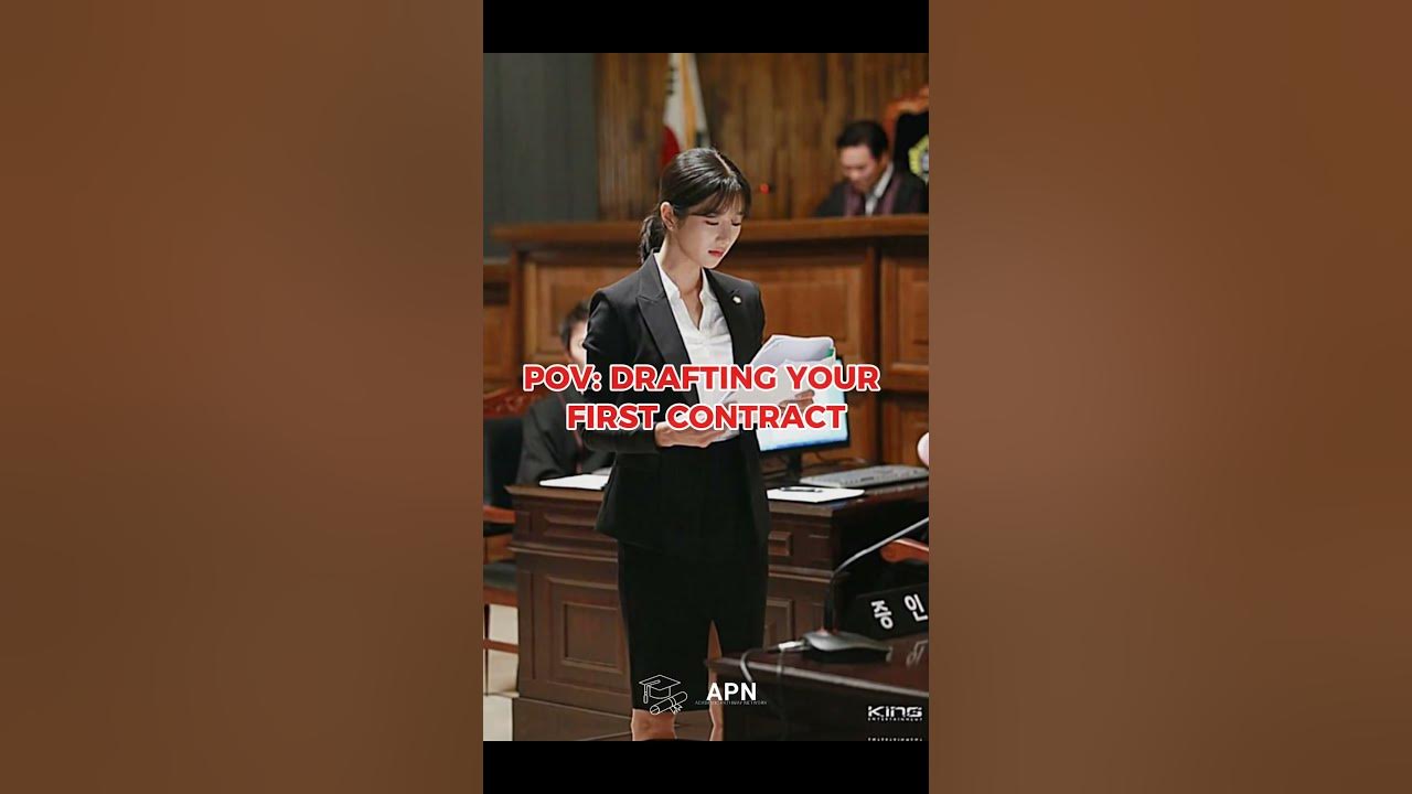 POV: DRAFTING YOUR FIRST CONTRACT - YouTube