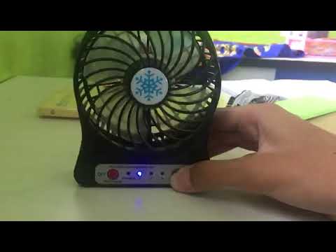 Snowflake Mini Rechargeable Fan Slow motion - YouTube