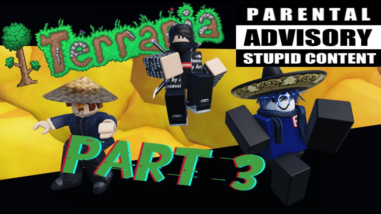 roblox player plays terraria 3 - YouTube