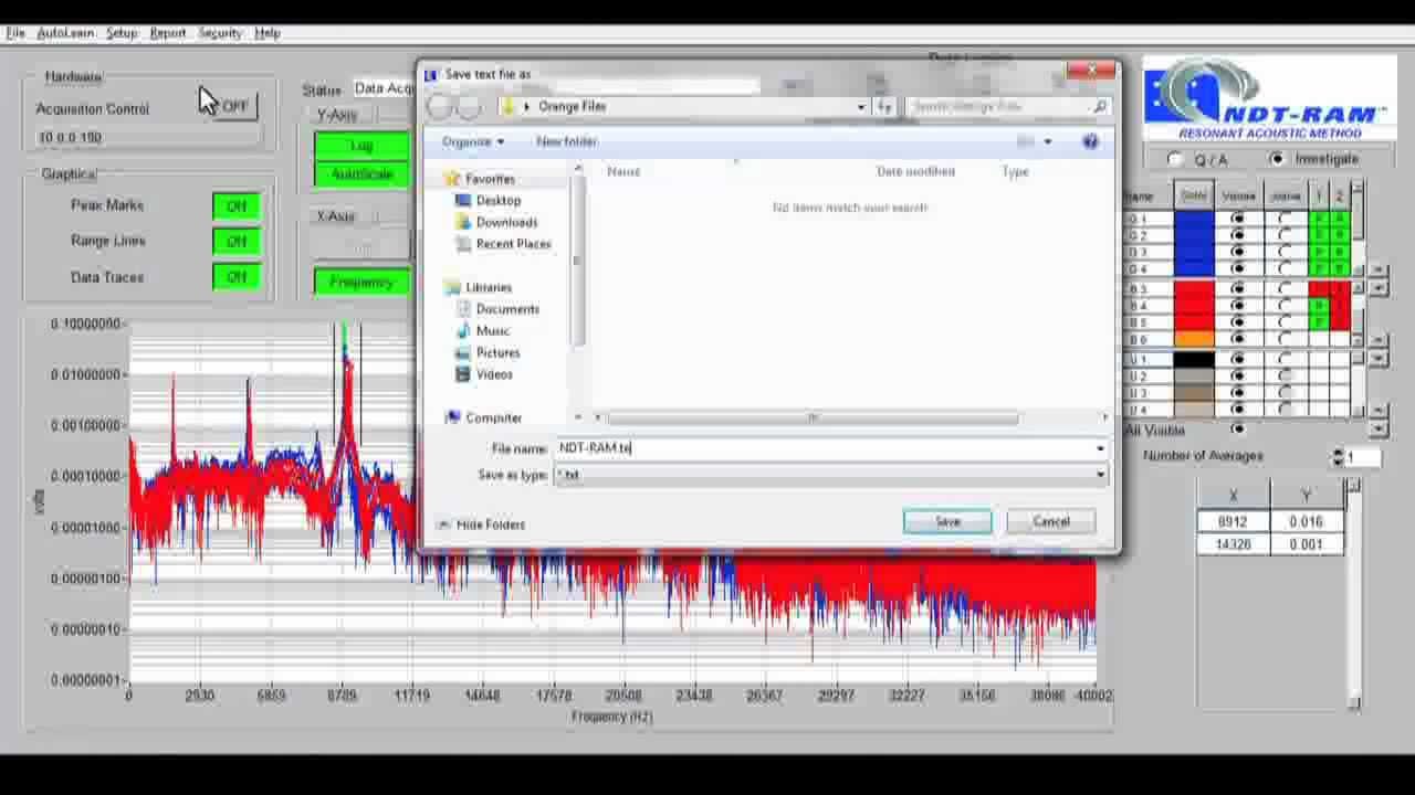 Resonant Inspection - NDT-RAM - Exporting Data Into Excel - YouTube