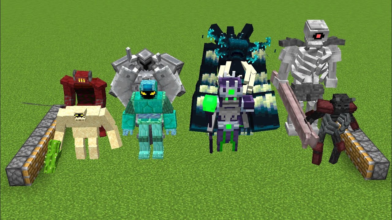 all minecraft golem mobs combined = ??? - YouTube