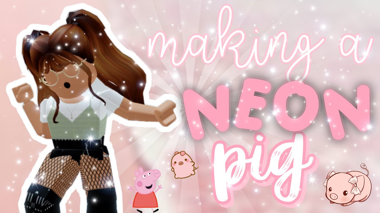 Making A Neon Pig // Neon Fly Ride Pig // Adopt Me // Roblox - YouTube