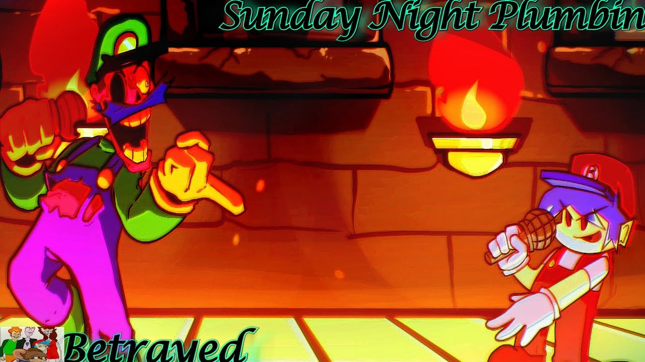 Friday Night Funkin' Sunday Night Plumbin (#mario #fnfmod) IHY Luigi VS ...