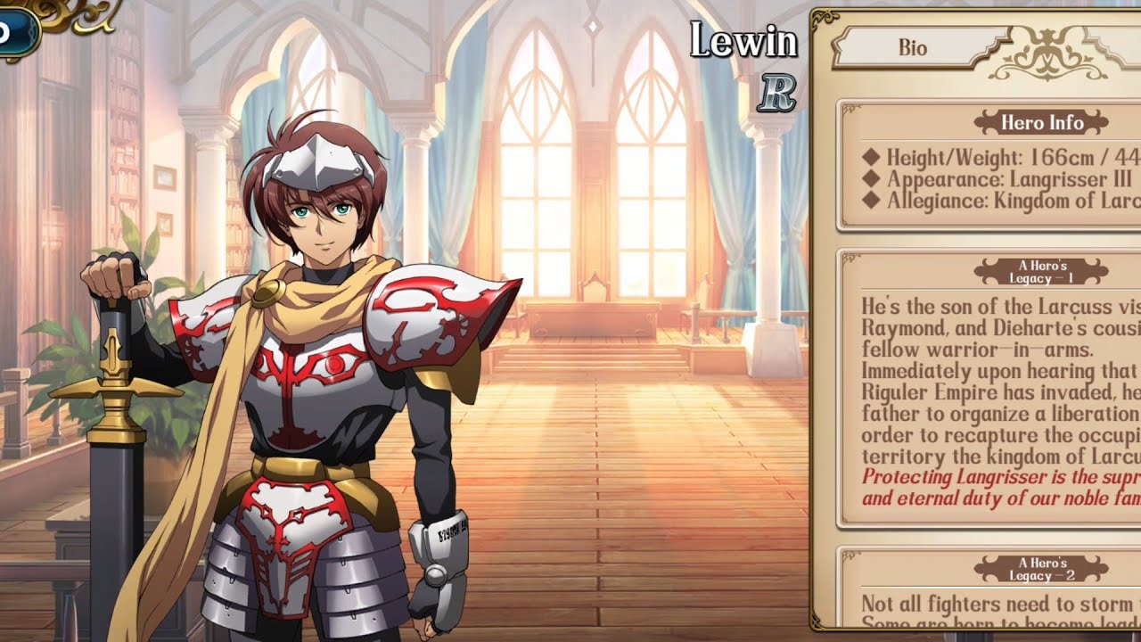 Langrisser Mobile - Complete Bond for Lewin - YouTube