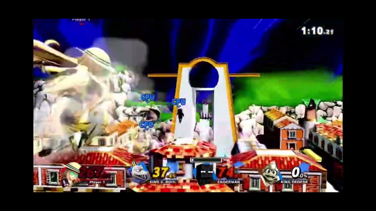 SSBU: Giant Pyra and Mythra fight on Delfino Plaza - YouTube