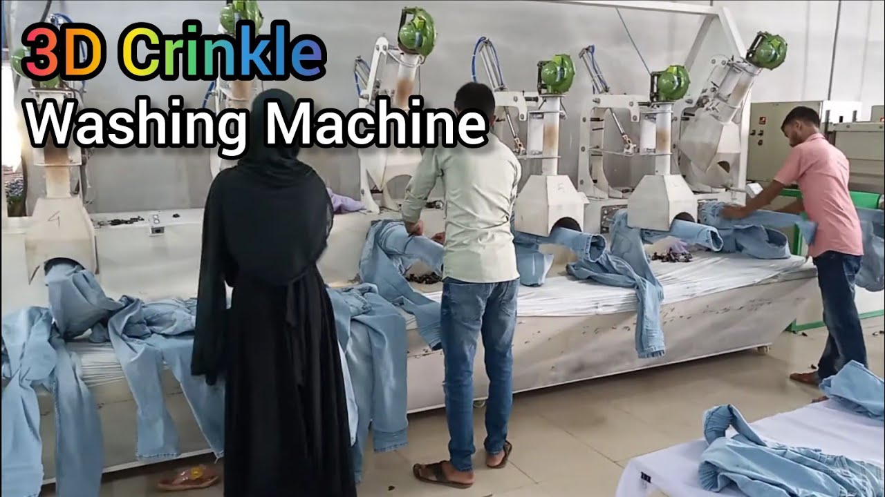 3D Crinkle Washing Machine with Design - YouTube