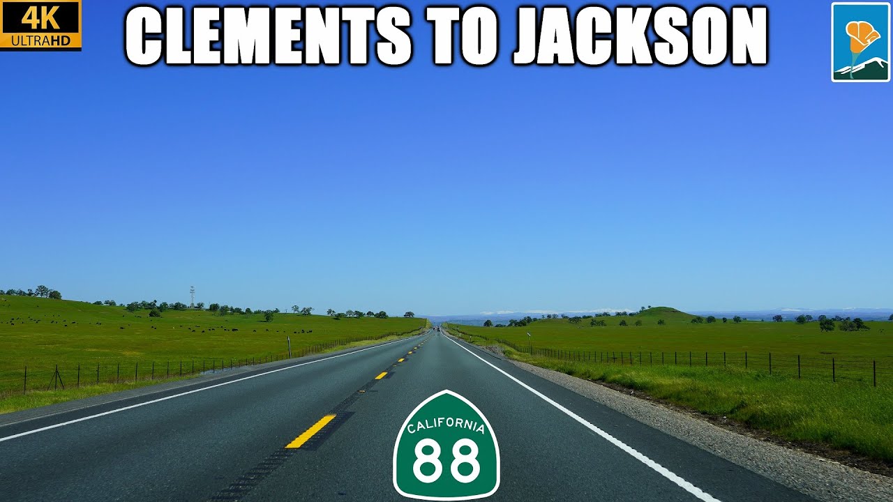 California Highway 88 East: Clements to Jackson | Driving into the Sierra Nevada Foothills - YouTube