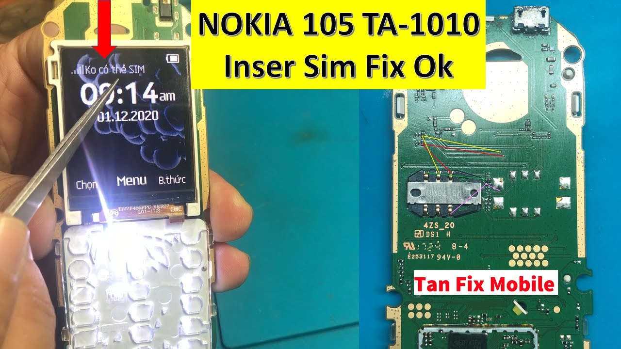Nokia 105 TA 1010 Không Nhận Sim Sửa Ok | Nokia 105 TA 1010 Insert Sim ...