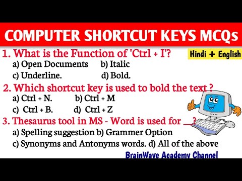 Computer shortcut keys MCQ's | shortcut keys |Computer Basic Concept | Full explanation - YouTube