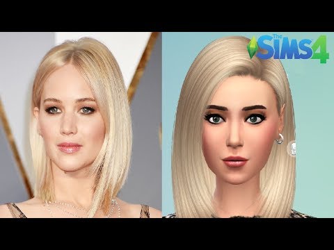 Jennifer Lawrence - Create a Sim - The Sims 4 - YouTube