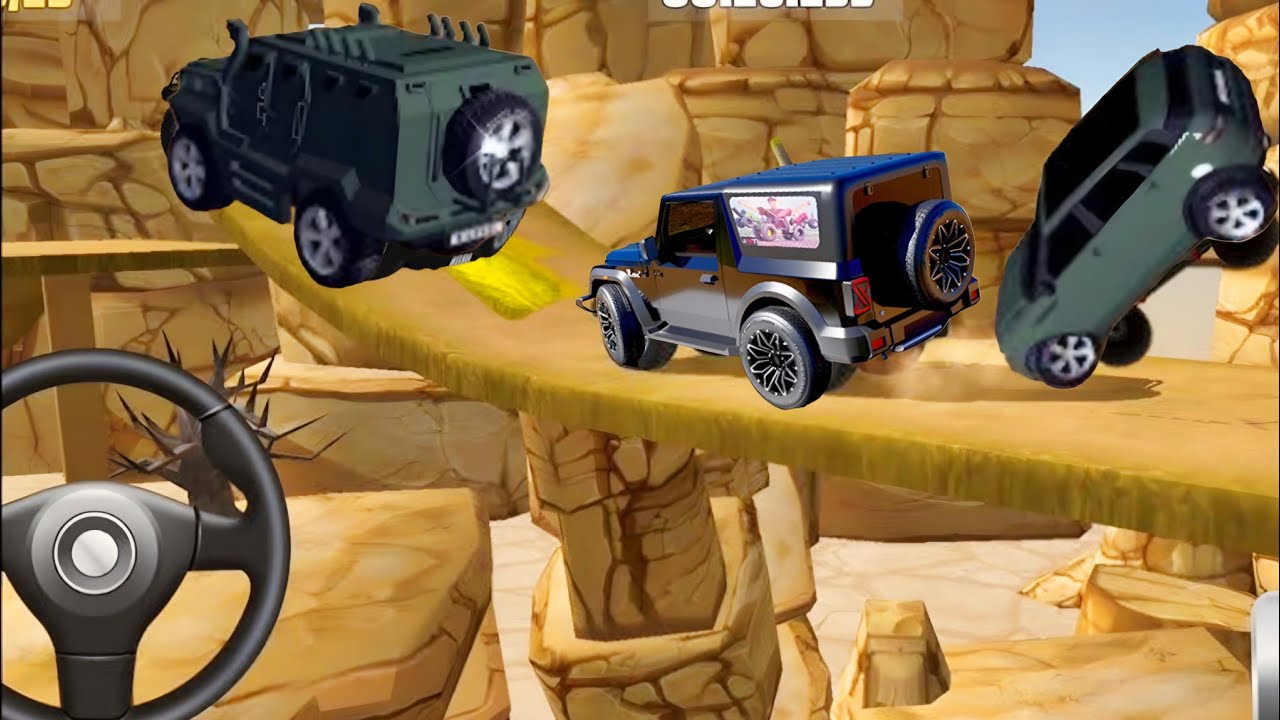 Mountain Climb 4×4 game play with three car and high speed driving # ...